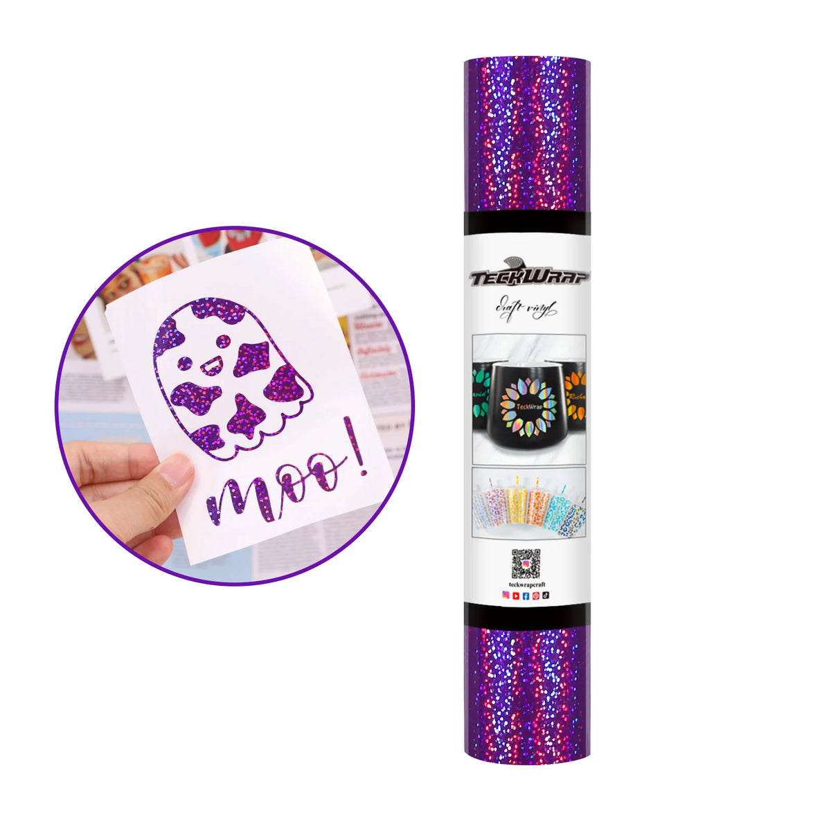 Permanent Holographic Sparkle Adhesive Craft Vinyl – TeckWrap Craft Europe