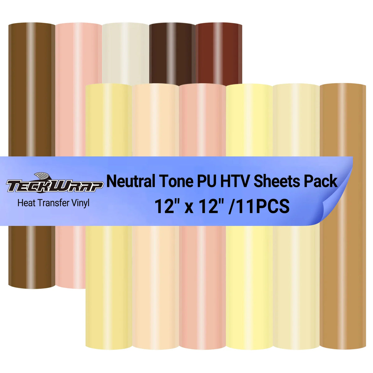Neutral Tone PU HTV Sheets Pack (11 PCS) – TeckWrap Craft Europe