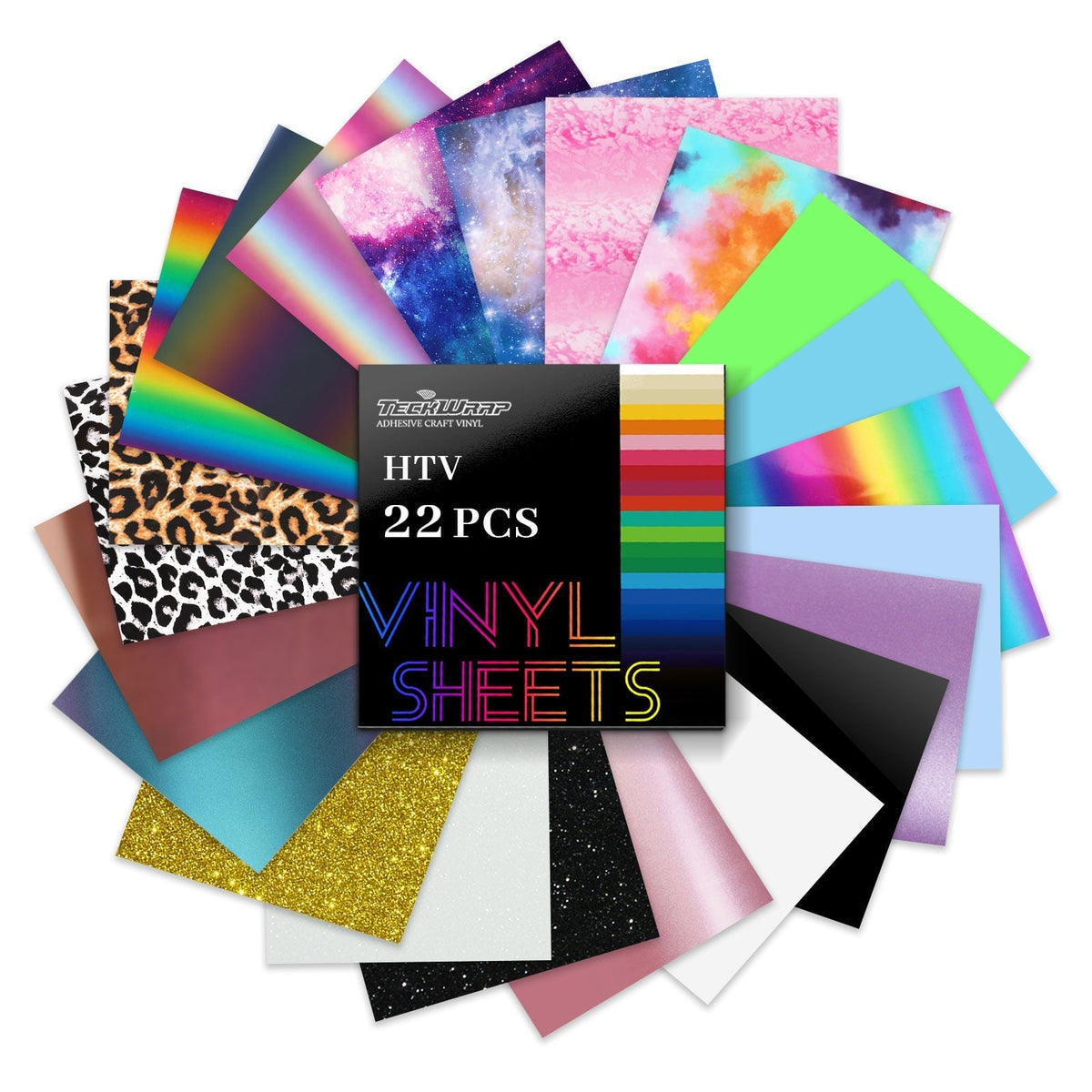 Beginner HTV Sheets Pack - 22 heat transfer sheets – TeckWrap Craft Europe